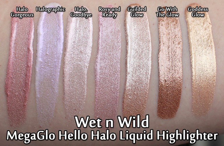 Wet n Wild MegaGlo Hello Halo Liquid Highlighters (Review & Swatches ...